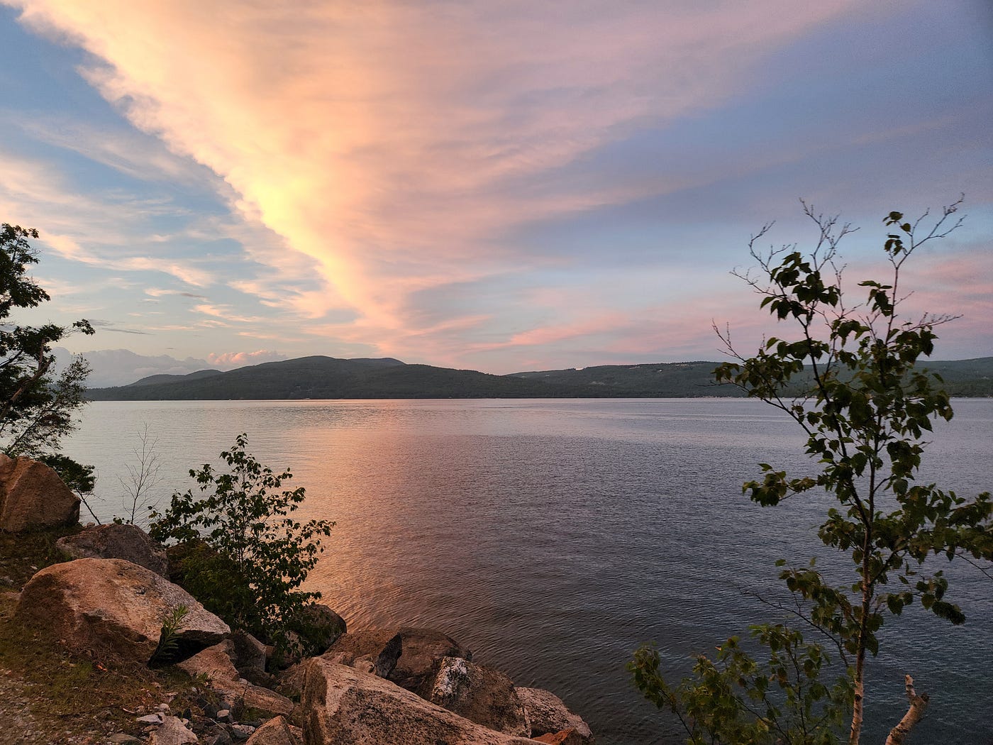 Cool Clouds, Sunset at Newfound Lake in New Hampshire After Storm | by ...