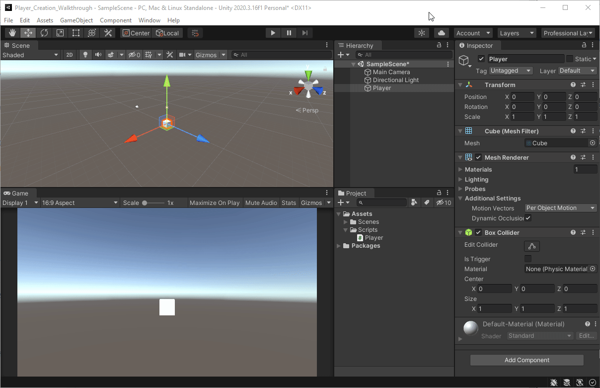 Unity — Setting Up A Game Object Script Fixing Class Name Mismatch Day 1 By Benjamin Calvin 7257