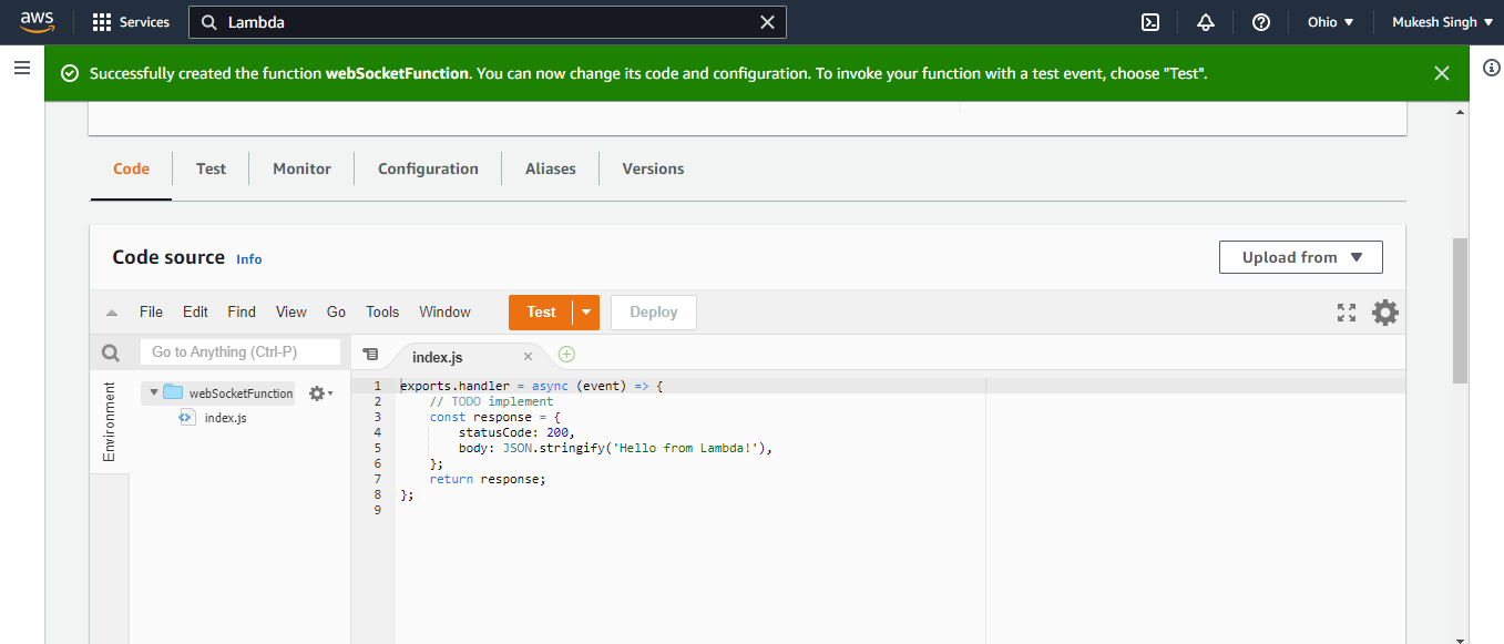 Web Socket Using AWS API Gateway and Lambda Function | by Mukesh Singh | Dec, 2021 | Medium
