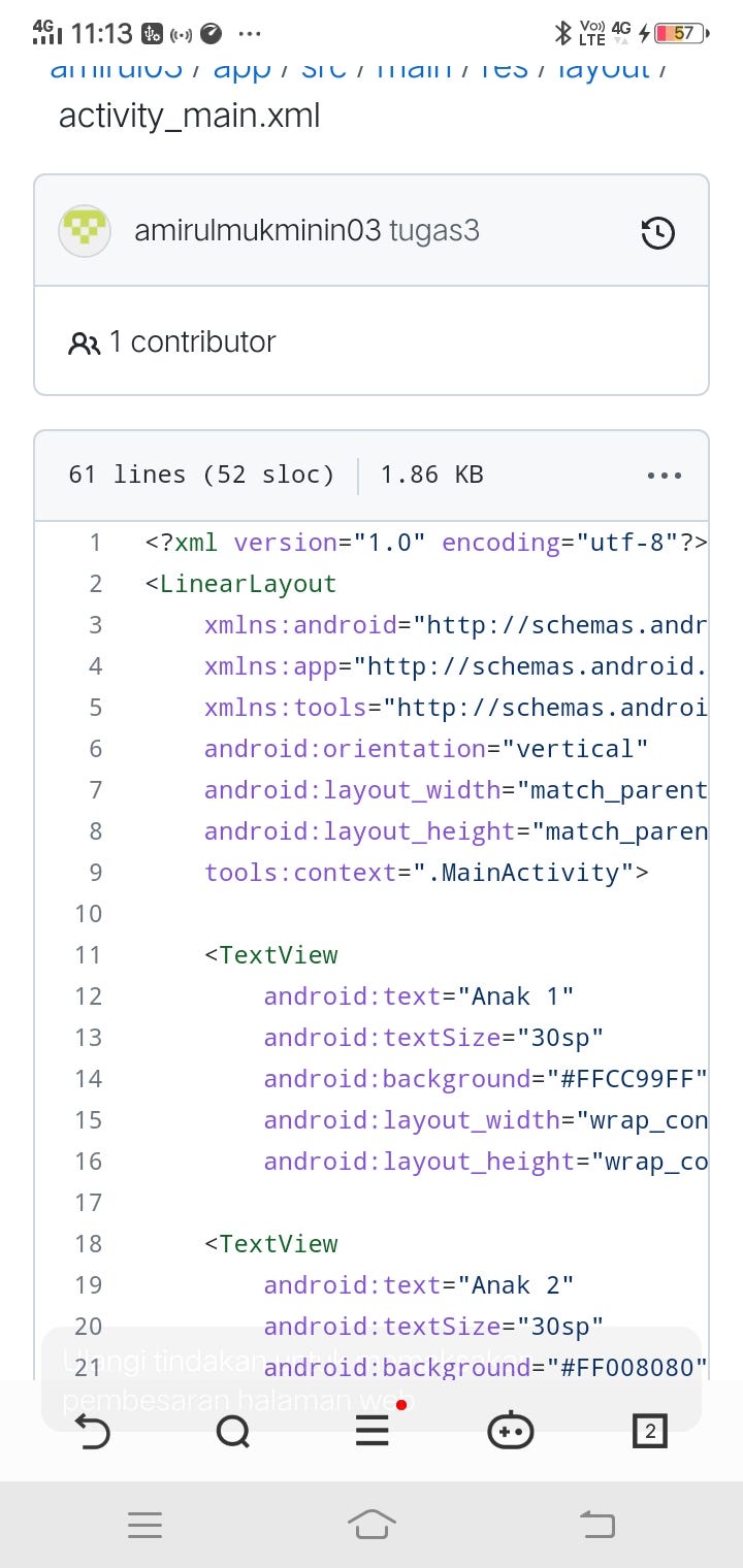 Cara mengupdate project di androit studio ke project pekan 2 di github ...