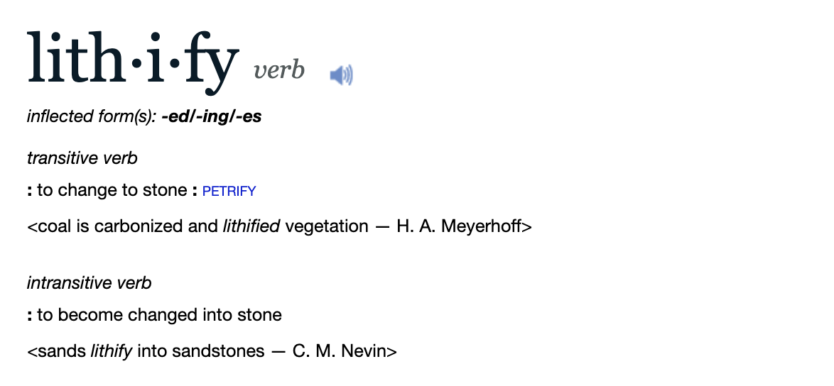 Lithify. Like a non-rolling stone | by Avi Kotzer | Silly Little ...