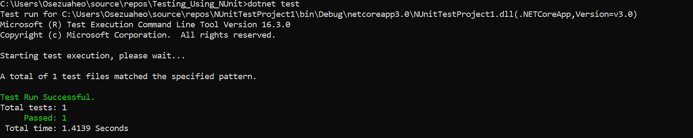 Unit Testing In Net Core Using Nunit By Ofure Medium