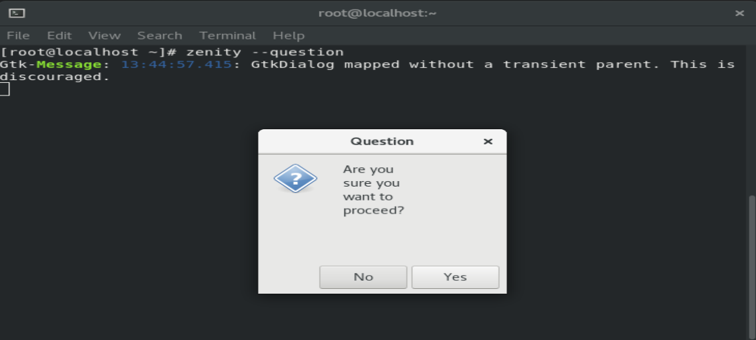 Zenity in Linux. 1. What is ‘zenity’? | by Abhilash Alora | Medium