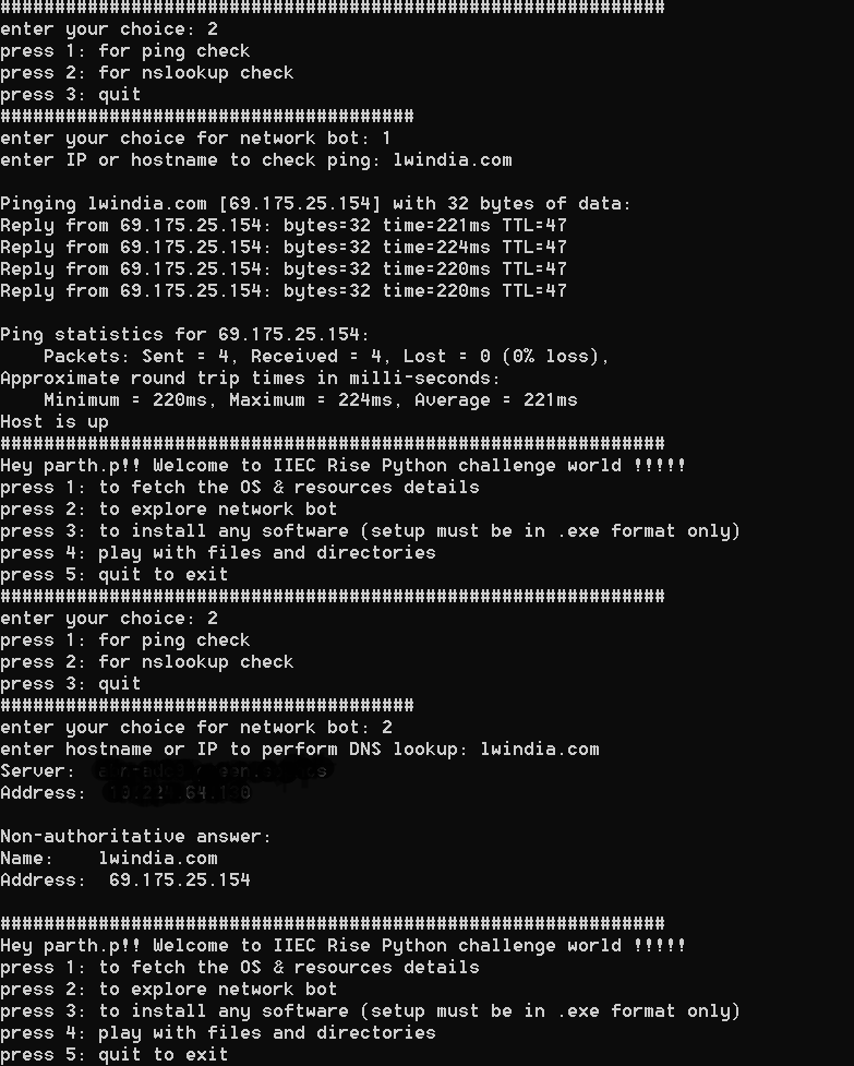 Python Bot for SysAdmin. Here is the first level interaction… | by ...