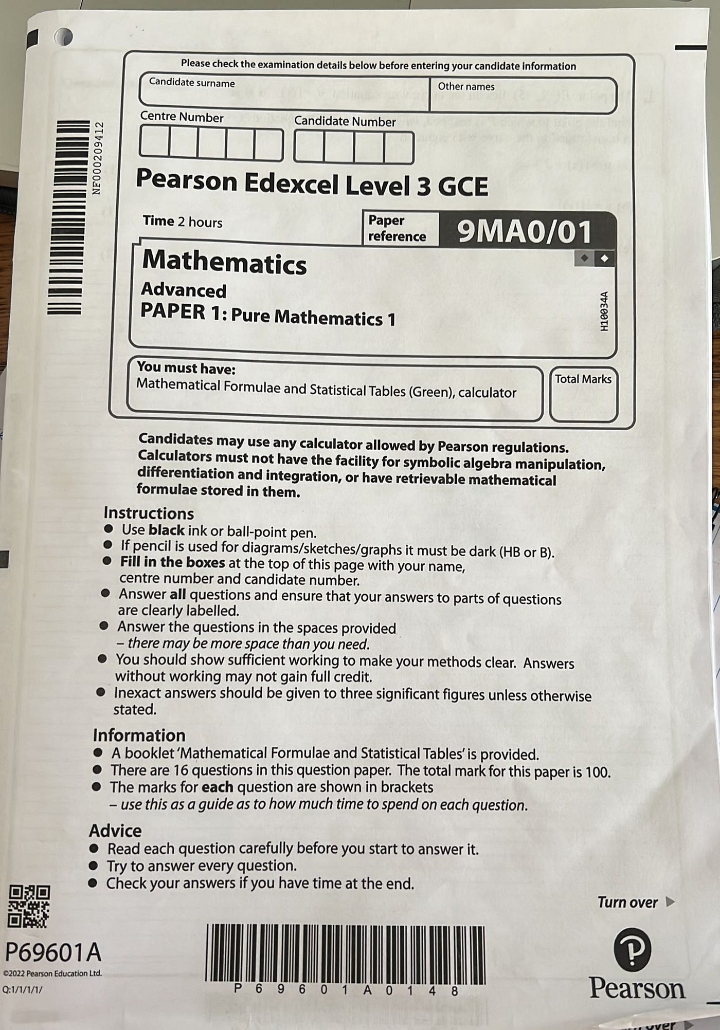 Review: A-Level Mathematics Paper 1 Exam 2022. | by Safwan | Medium