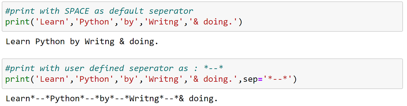 03. Print In Python.. Let’s look at how python displays… | by Akshay ...