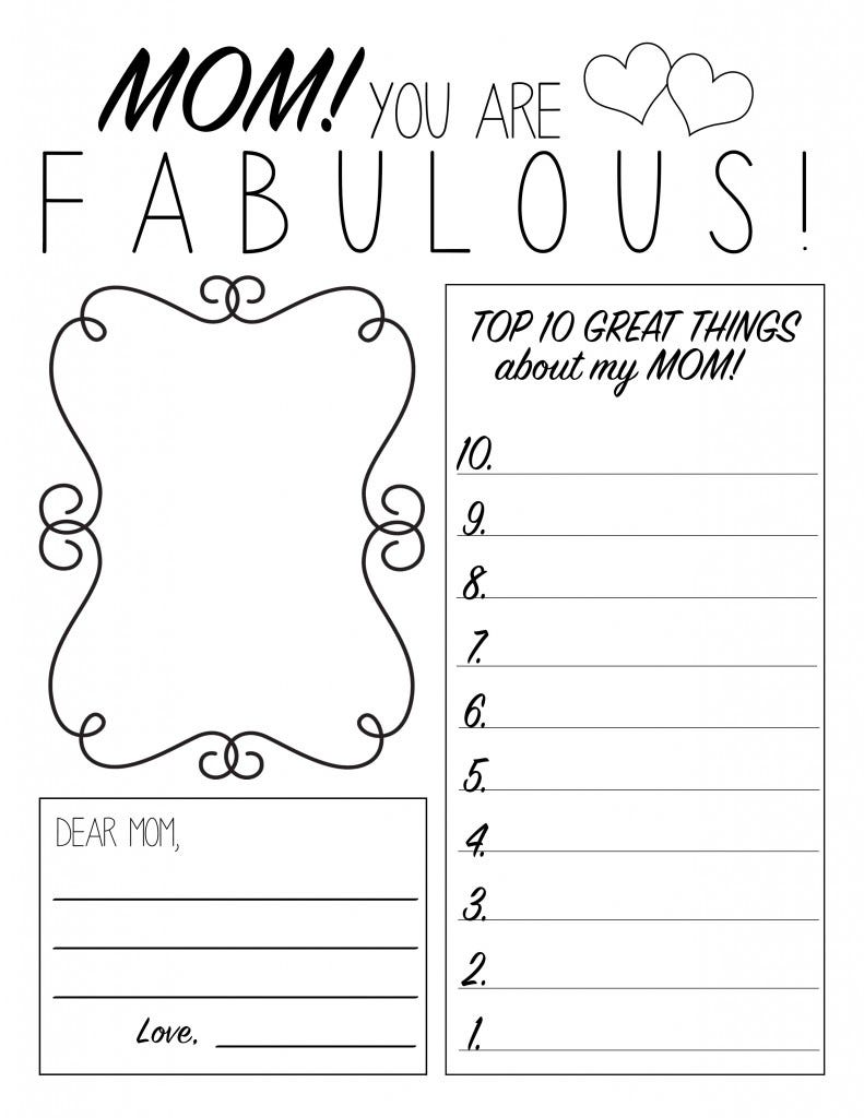 40+ Free Mother’s Day Printables. Mother’s Day is just round the corner ...