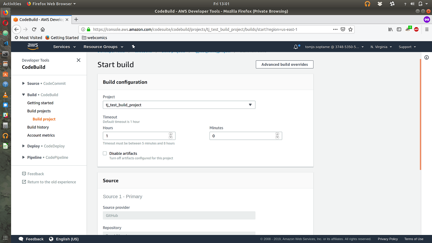 Setup Your GitHub Project On AWS CodeBuild | by TJ Soptame | Medium