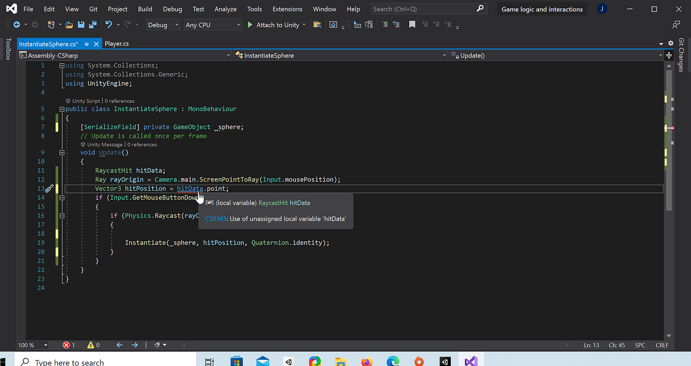 Placing Objects Via Raycast Hits Josh Watts Medium