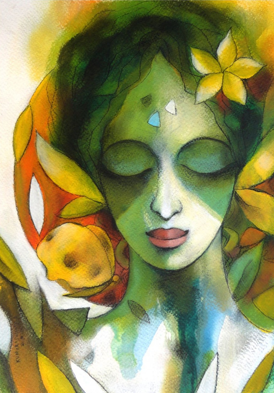 5 Amazing Paintings of Women in Nature by Kumaraswamy B | by Ardizen ...