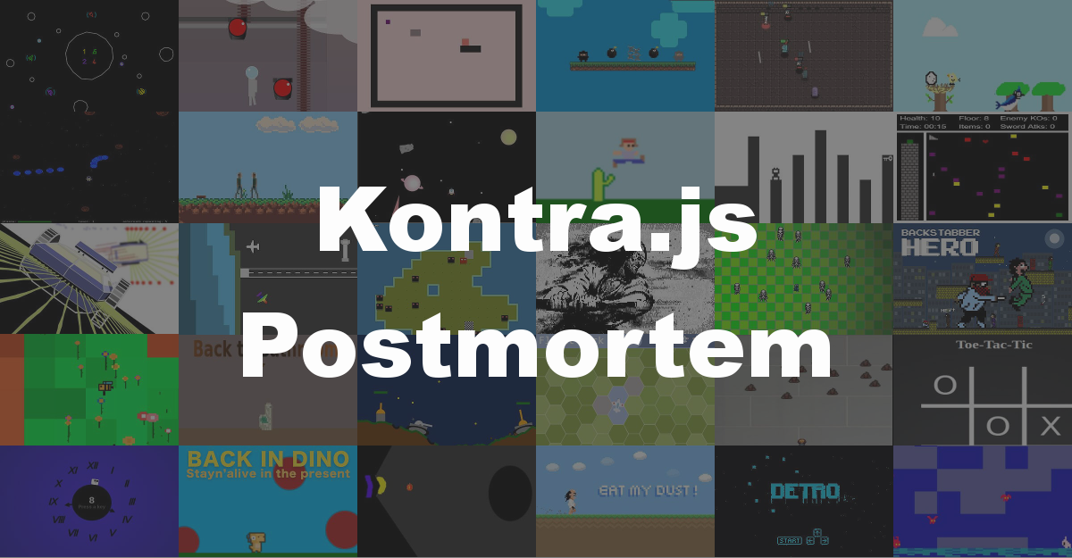 Kontra.js Postmortem. A postmortem about maintaining… | by Steven Lambert | js13kGames | Medium