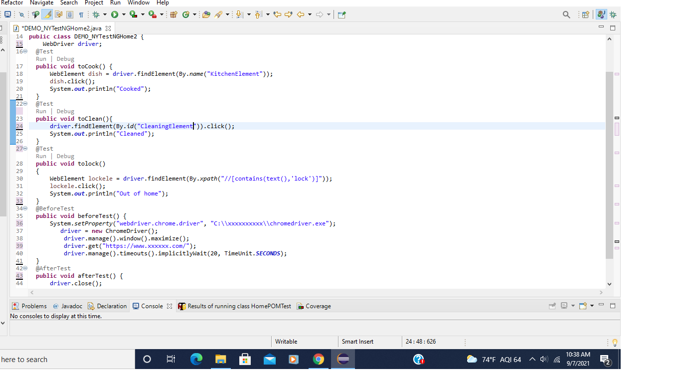 My attempt to show a glimpse of Page Object Model in Selenium using ...