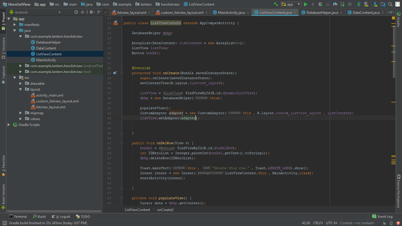 Simple Android Studio ListView + SQLite | by Gunz Pixel | Medium