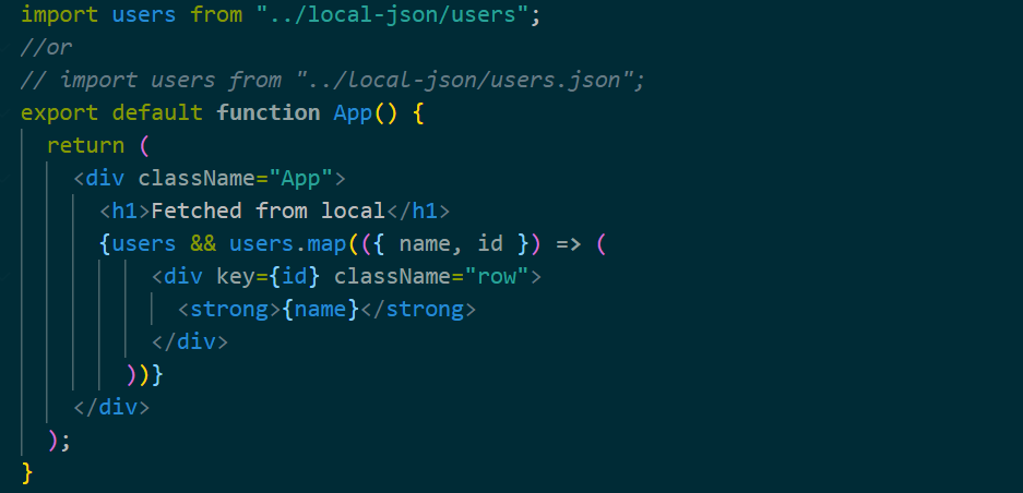 How to access/fetch the local JSON file to React. | by Vahid Akhtar ...