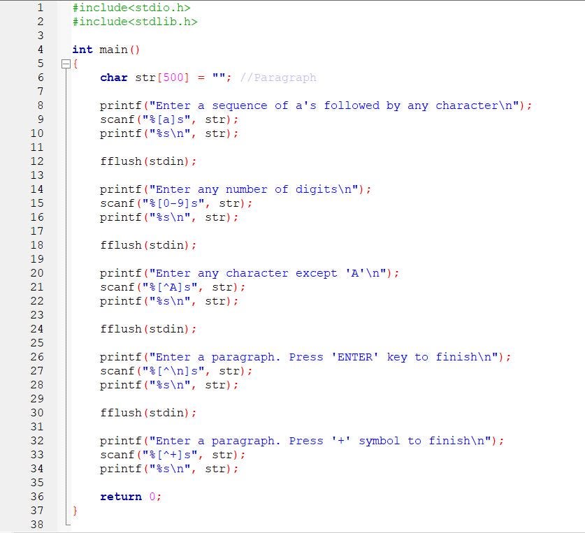 SCANSET in C. This is a way to take input for… | by Vaidya Harsha | Medium
