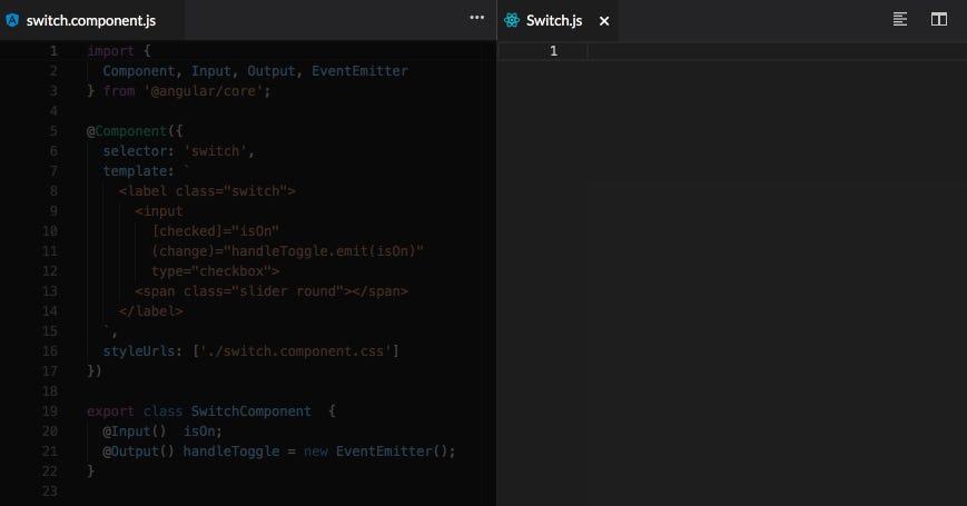 Convert an Angular Toggle Switch Component to React | by Benni Russell ...