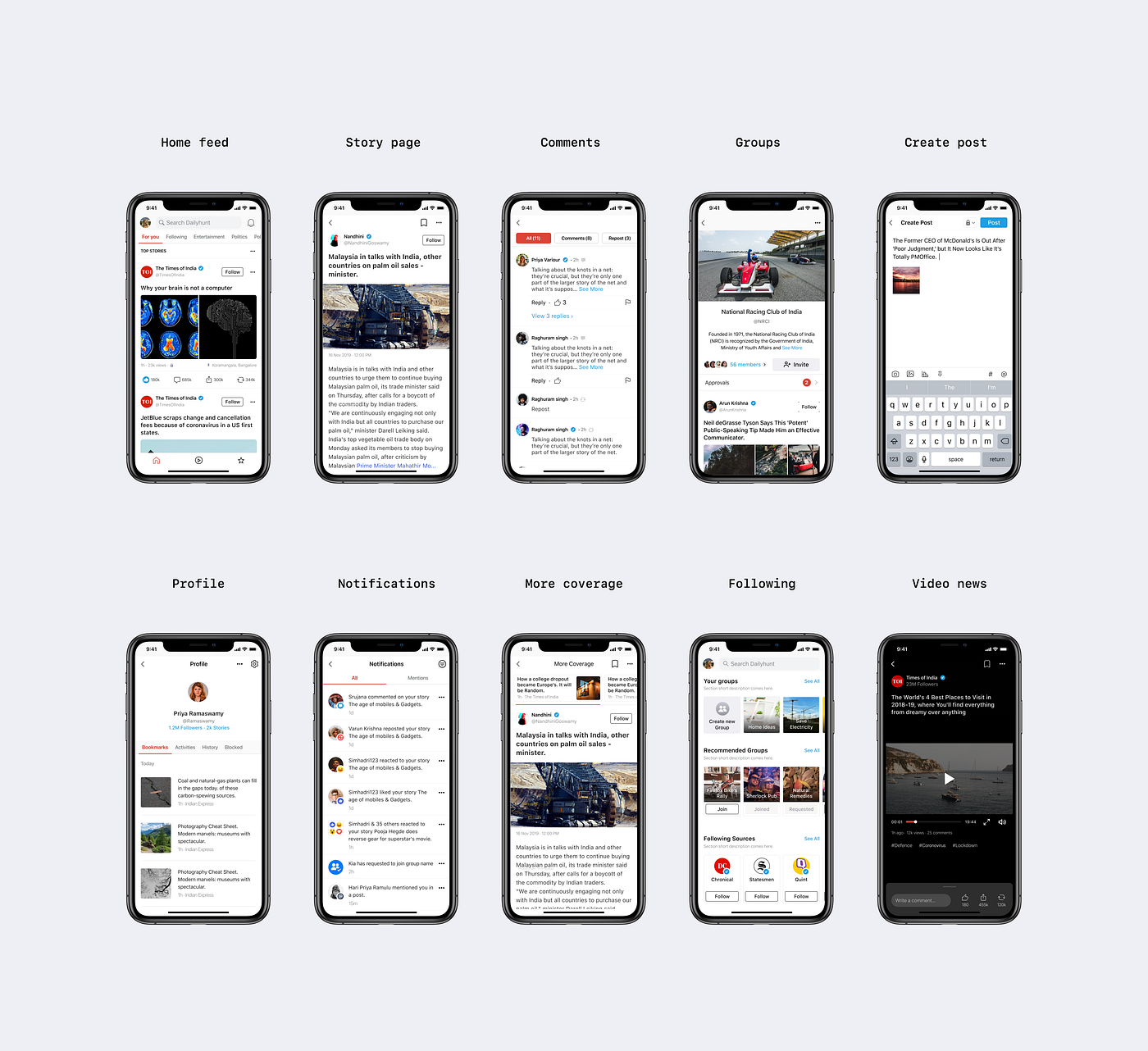 How I redesigned the iOS Dailyhunt News app | Medium
