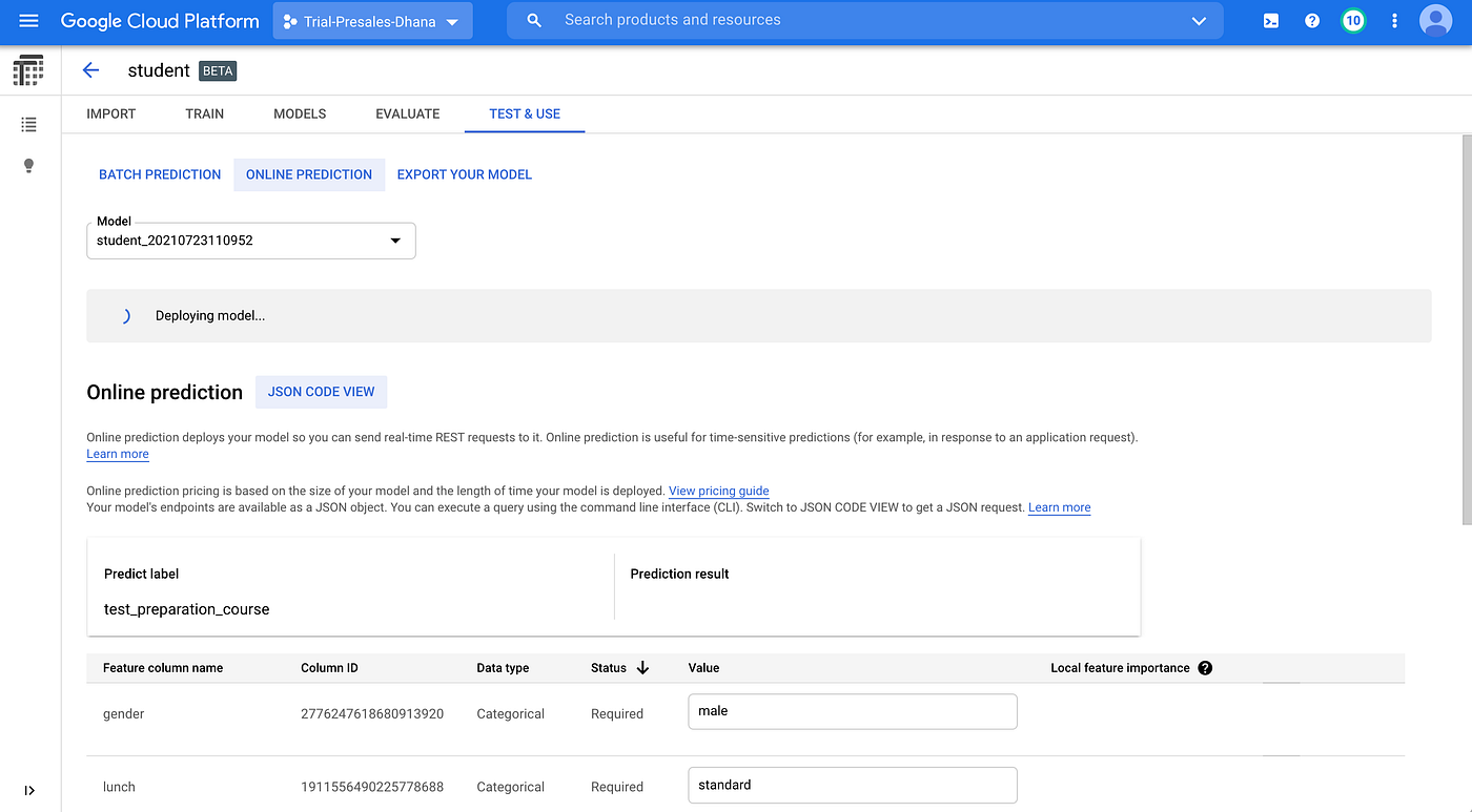 Google Auto ML Deployment for Predict Student Performance | by Hadyan W ...