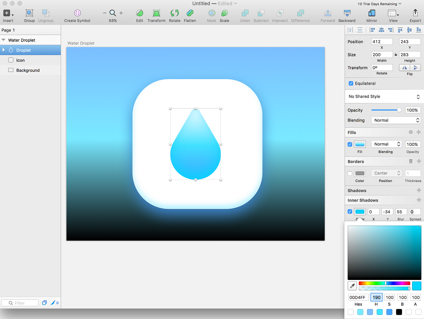 Catchy Water Droplet Design Using Sketch | by Pavithra Designs | Medium