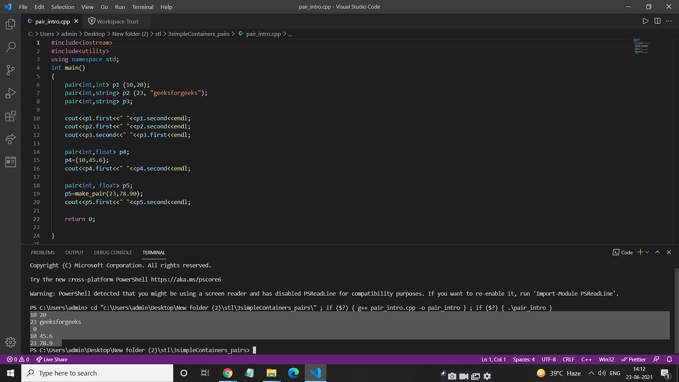 Simple Container (Pair) in STL - Riya Arora - Medium