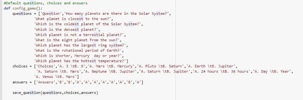 My first ever game quiz made using python. | by Ellaine Paden | Medium
