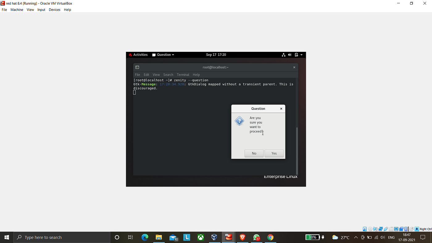 Zenity Linux Command and Its Various Dialog Box. | by Tousif Inamdar ...