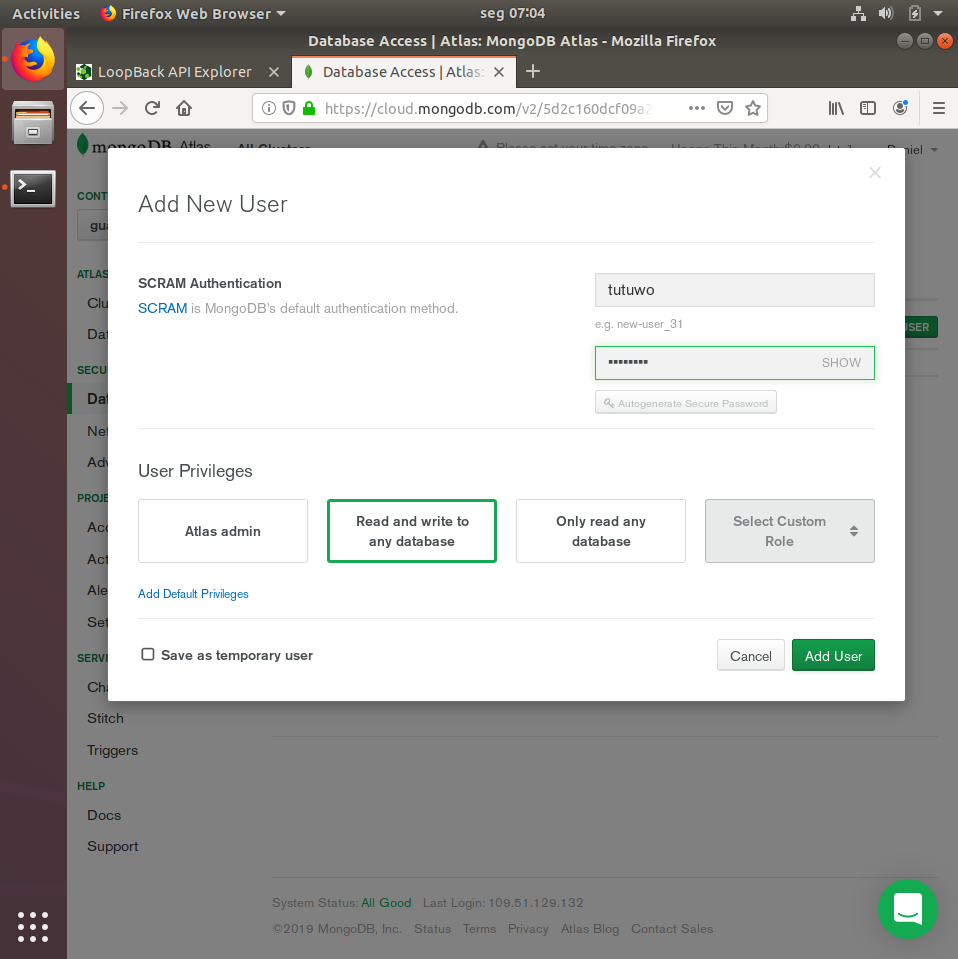 Como Criar Uma Api Restful Com Loopback No Ubuntu 1804 Com Mongodb Atlas By Daniel Pereira
