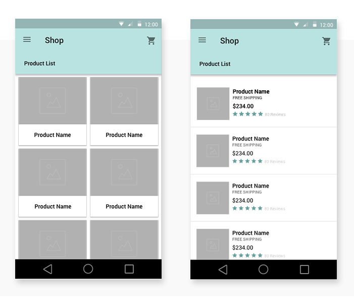 List vs grid: which one is right for your mobile design?