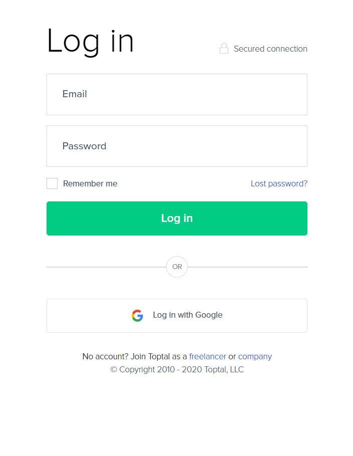 What's wrong and what's right with Toptal’s login page | by Rob ...