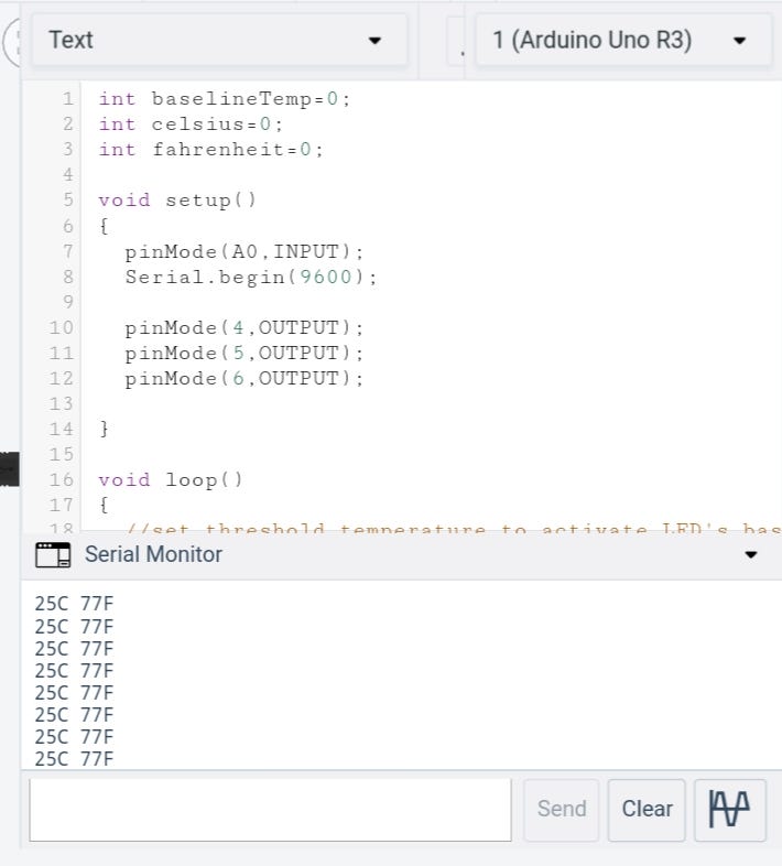 Tmp36 Temperature Sensor With Arduino In Tinkercad Arduino Arduino Projects Arduino Programming 1467