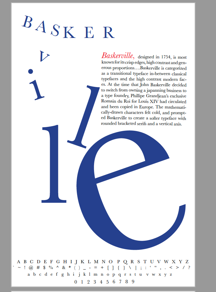 Project 3 Process. Typeface: Baskerville | by Dee Harris | Medium