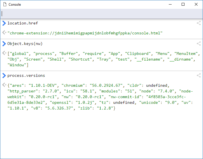 Universal JavaScript Console for Browser, Electron, NW.js, Node.js and Windows | by Mike Parsons ...