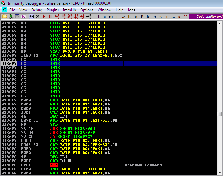Exploiting vulnserver.exe —HTER command using hex characters | by ar33zy | Medium