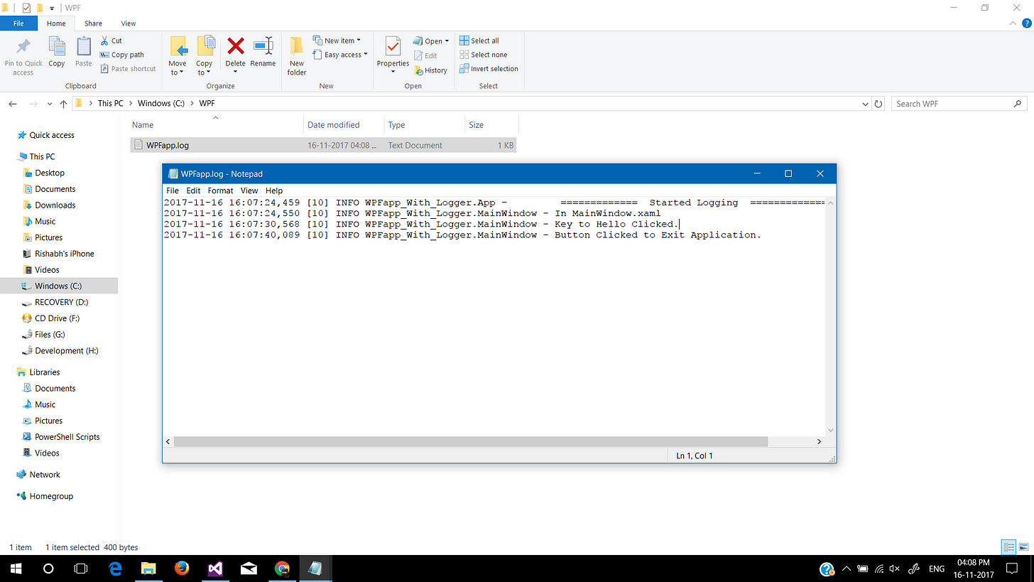 Logger For Wpf Application Using Apache Log4net By Rishabh Verma Nerd Stuff Medium 2505