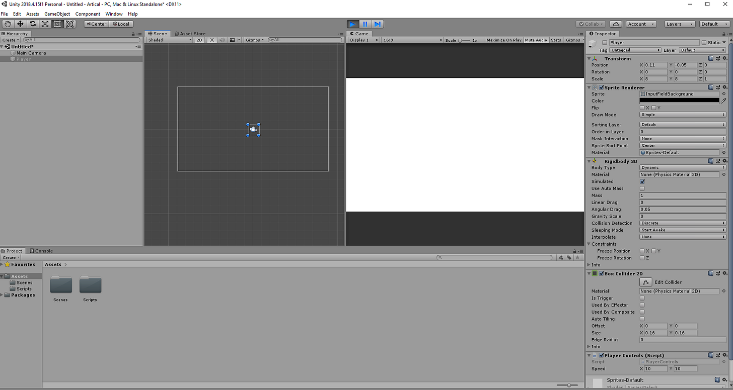 Movement Of a 2D Player in Unity. | by Chamo Wijetunga | Medium