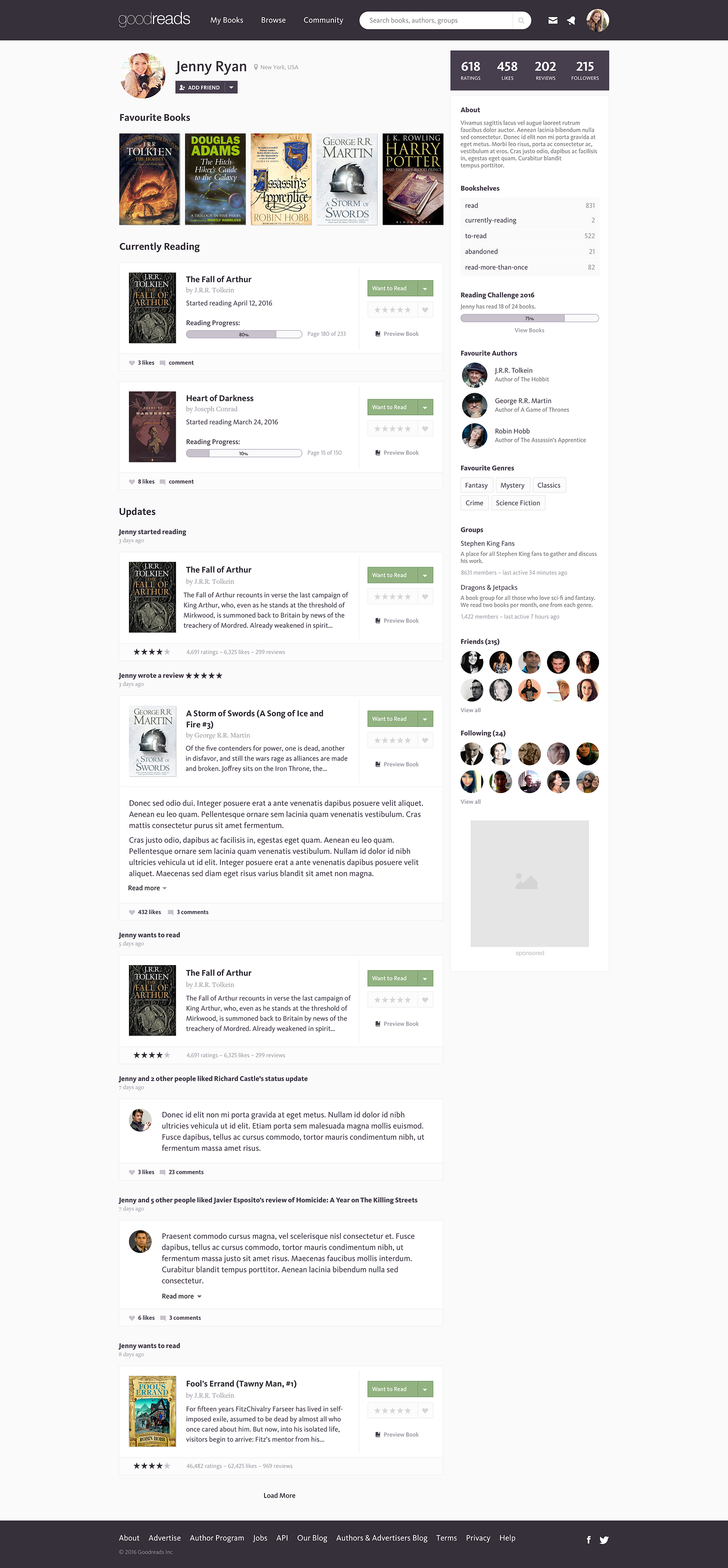 Goodreads Redesign Reflection. An exercise in research-based interface ...
