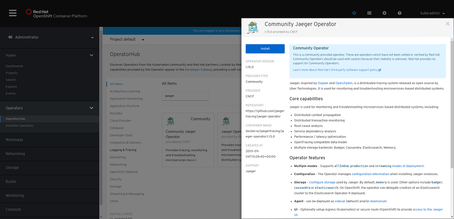Jaeger with Elasticsearch on Kubernetes using Operators | by Pavol ...