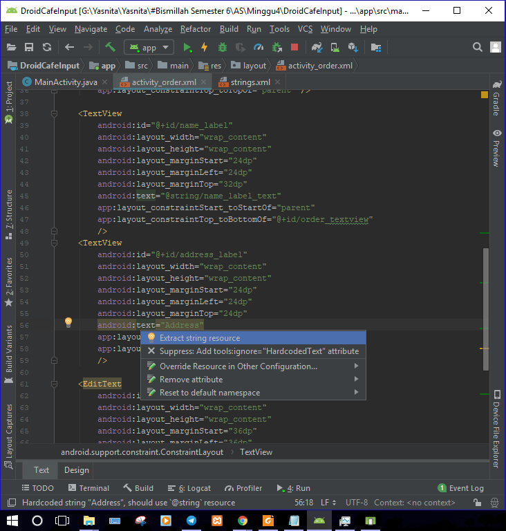 Tugas 4 Android Studio. Activity Fundamentals 04.1: Clickable… | by ...