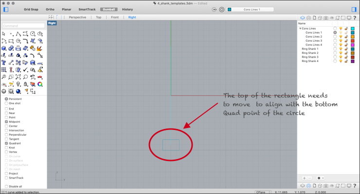 Engagement Ring Tutorials Part 6a: Create Four Ring Shanks
