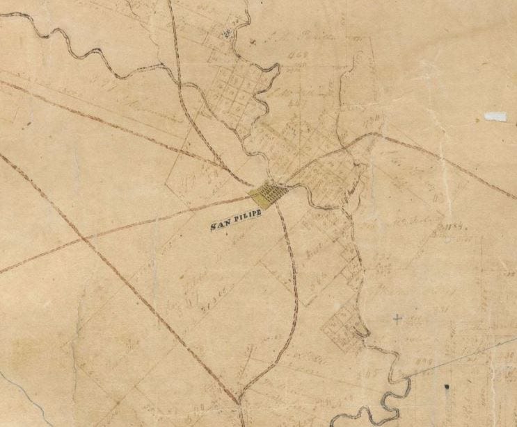 Stephen F. Austin’s Connected Map of Austin’s Colony, 1837 (1892 ...