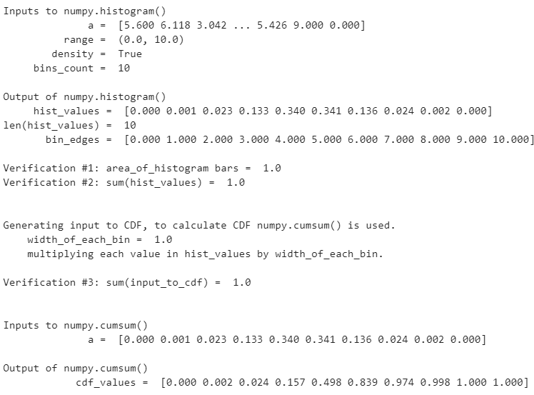 Plot CDF using output of NumPy Histogram function | by ajey.joshi | Medium