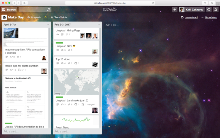 Unsplash partners with Trello to add photos as backgrounds | by ...