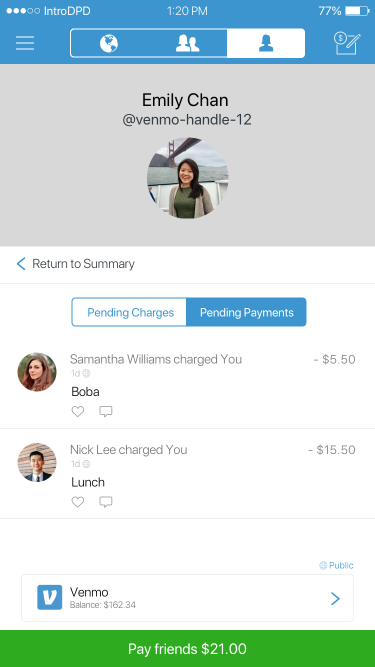 Case Study: Redesigning Venmo’s Profile Page | by Emily Chan | Medium