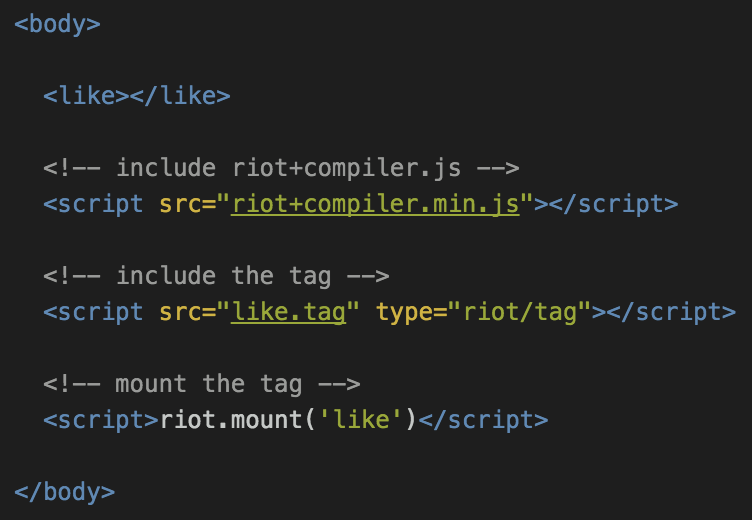 Let’s stop worrying about the complicated structure and use Riot.js