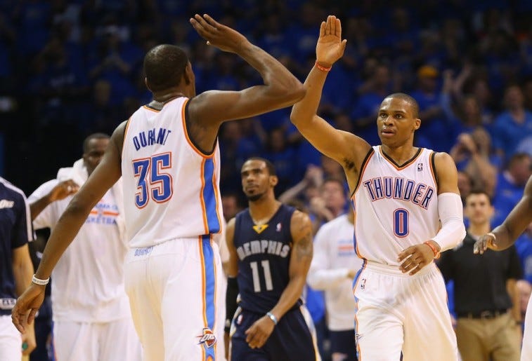 The history between Russ and KD. Russ and KD have only played 2 years ...