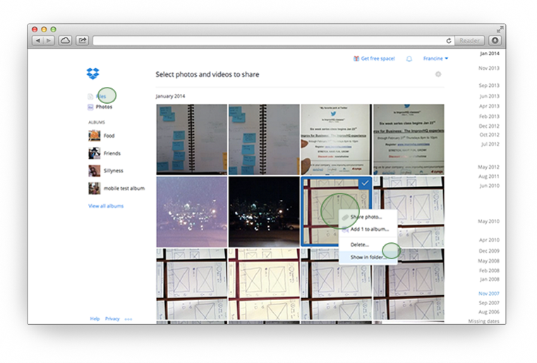 A Guerilla Usability Test on Dropbox Photos | by Francine Lee | Design ...