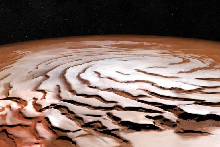 Ice Caps and An Underground Lake Could Be the Answer to Life on Mars