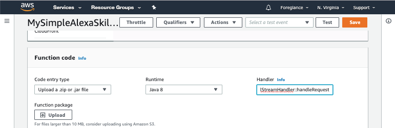 Create simple Amazon Alexa Skill with backend on Java