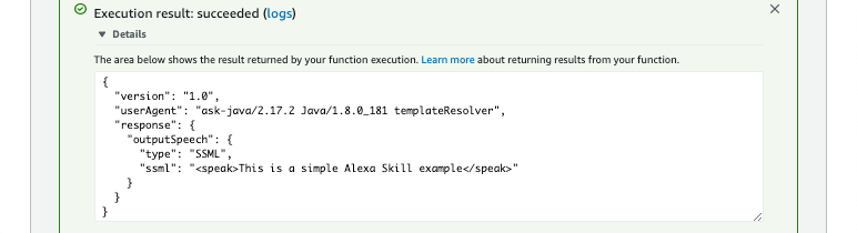 Create simple Amazon Alexa Skill with backend on Java