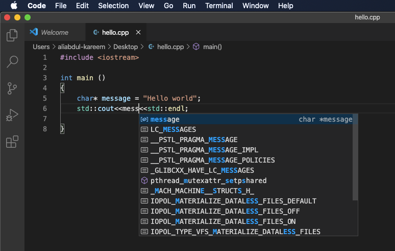 C++ with Visual Studio Code on macOS | by Ali Abdul-Kareem | Medium